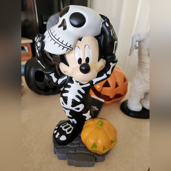Other | Disney Mickey Mouse Skeleton Costume Statue | Poshmark